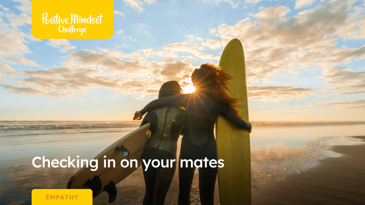 Checking in on your Mates - Positive Mindset Challenge